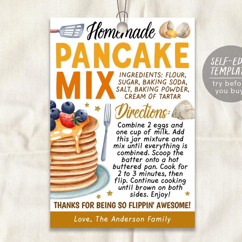 Pancake Mix Jar Gift - 60+ Gift Ideas for 2025
