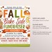 Fall Bake Sale Flyer Editable Template, Thanksgiving Bake Sale ...