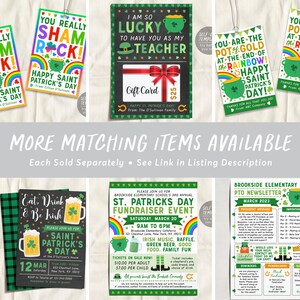 St. Patricks Day Fundraiser Flyer Editable Template, Shamrock Rainbow ...