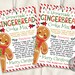 Gingerbread Recipe Christmas Gift Tag Editable Template, Holiday Cookie ...