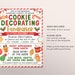 Christmas Cookie Decorating Flyer Editable Template, Photos With Santa ...