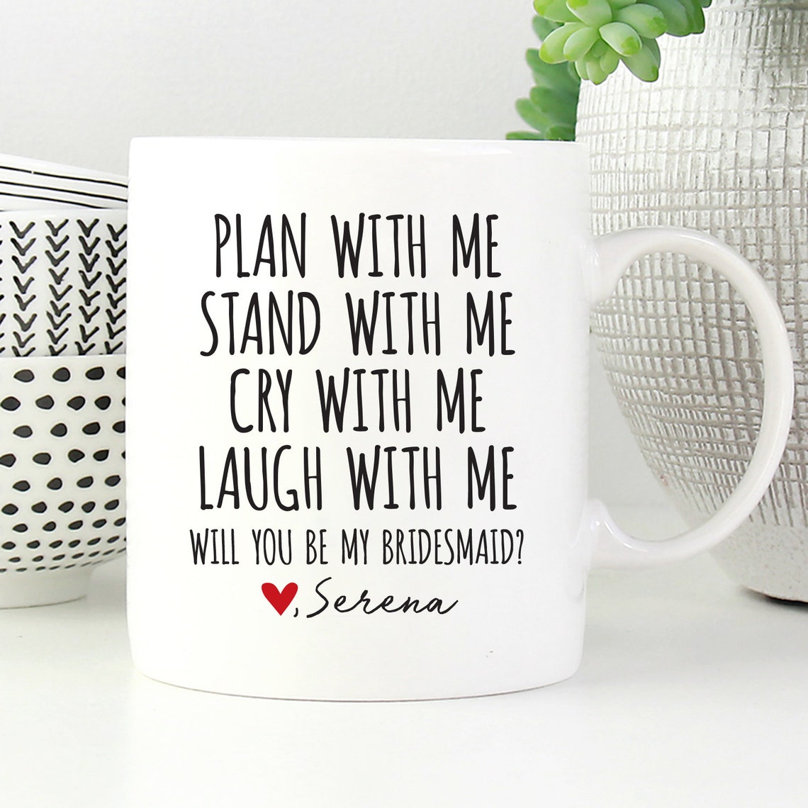 Best Friend Bridesmaid Proposal Mug Best Friend Bridesmaid - Etsy