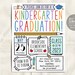 Kindergarten Graduation Invitation Flyer Editable Template, Preschool ...