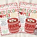 Hot Cocoa Christmas Gift Tag Editable Template, Holiday Hot Chocolate ...