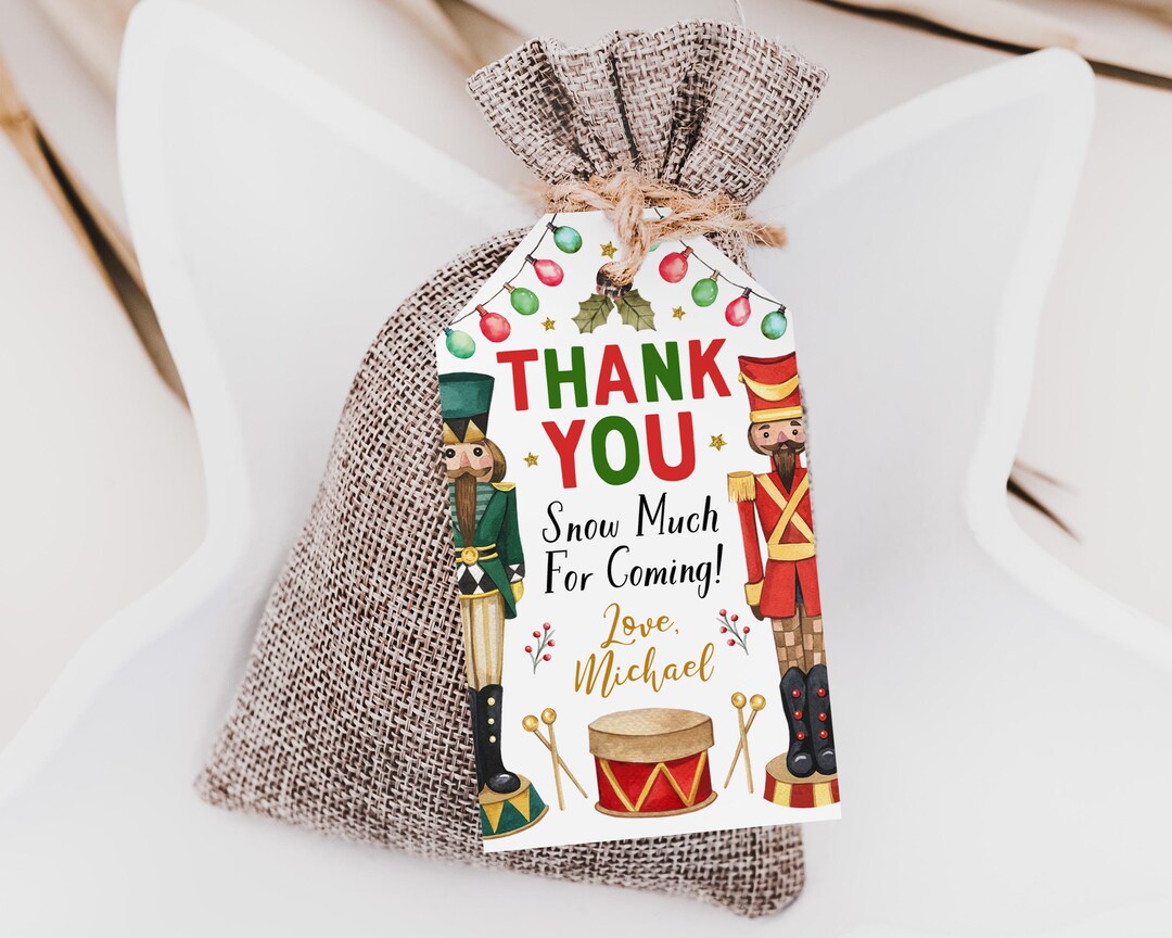 Nutcracker Birthday Favor Tags Editable Template, Land of Sweets ...