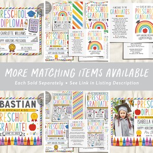 Preschool Graduation Sign Editable Template, Pre K Graduation Poster ...