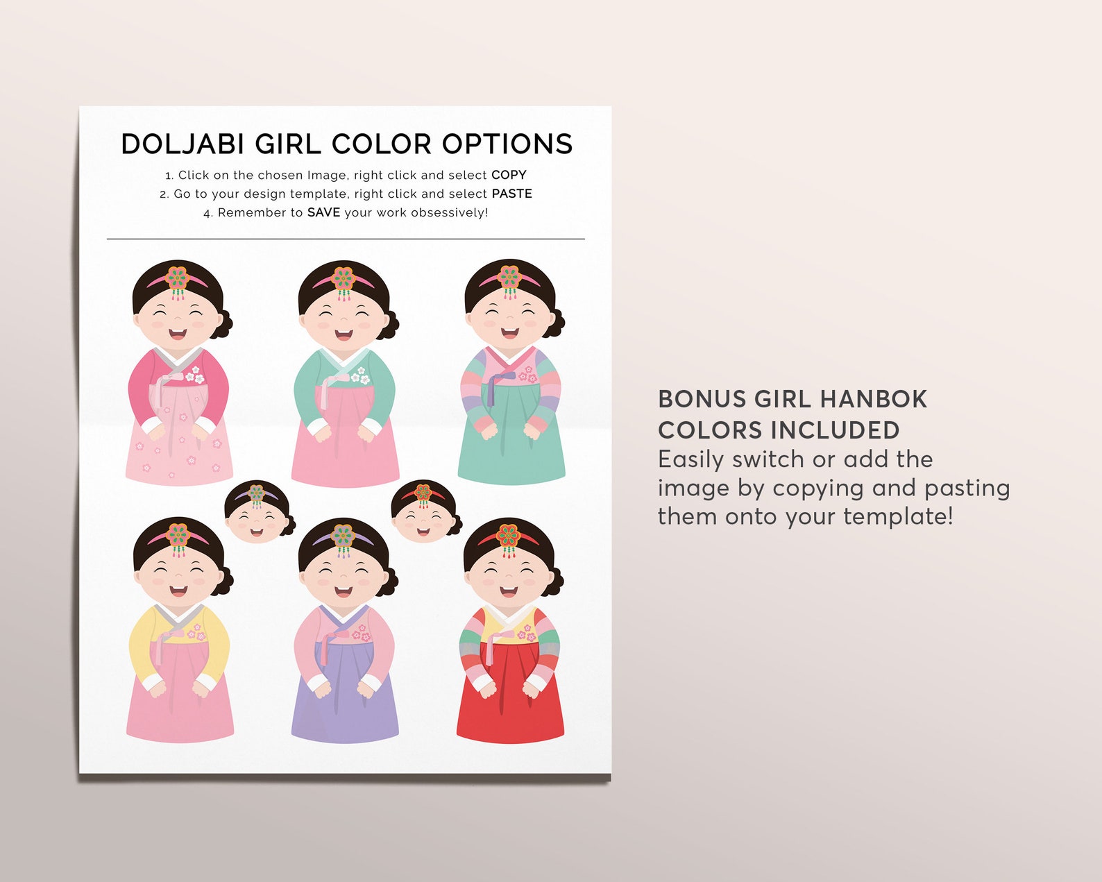 Dohl Twins Welcome Sign Editable Template, Korean First Birthday Party ...