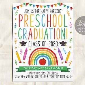 Preschool Graduation Ceremony BUNDLE Editable Template, Pre-k ...
