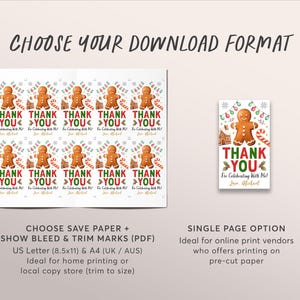 Gingerbread Birthday Party Favor Tags Editable Template, Christmas ...