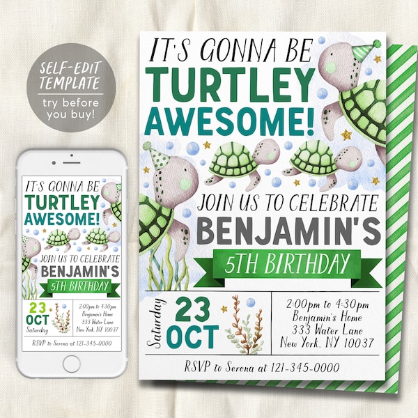 Turtle Theme - Etsy