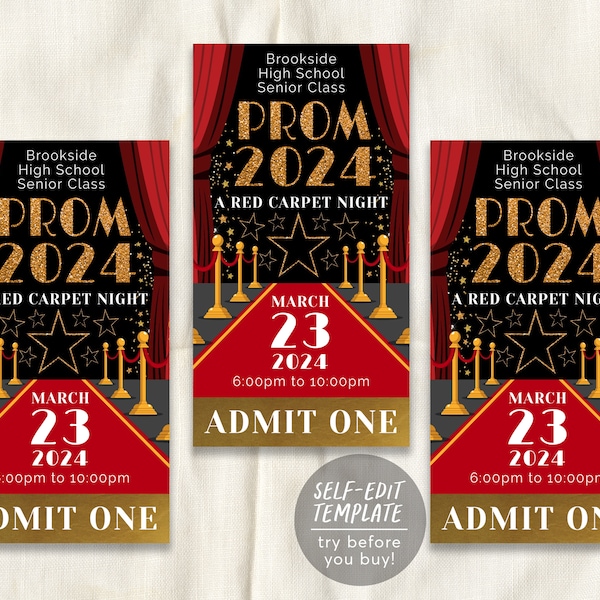 Prom Ticket - Etsy