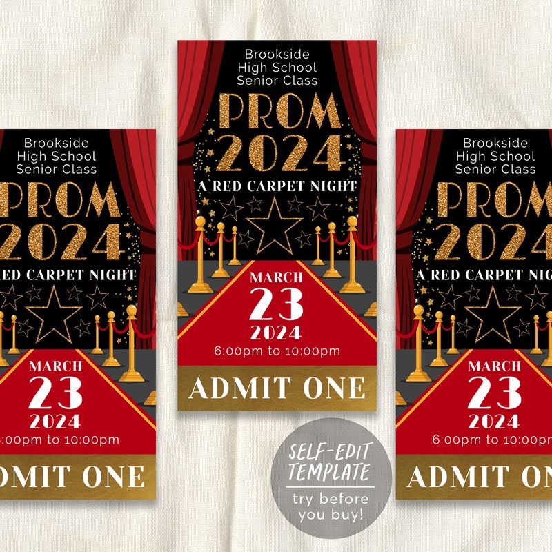 Prom Ticket - Etsy
