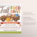 Fall Food Drive Flyer Editable Template, Thanksgiving Donation Drive ...