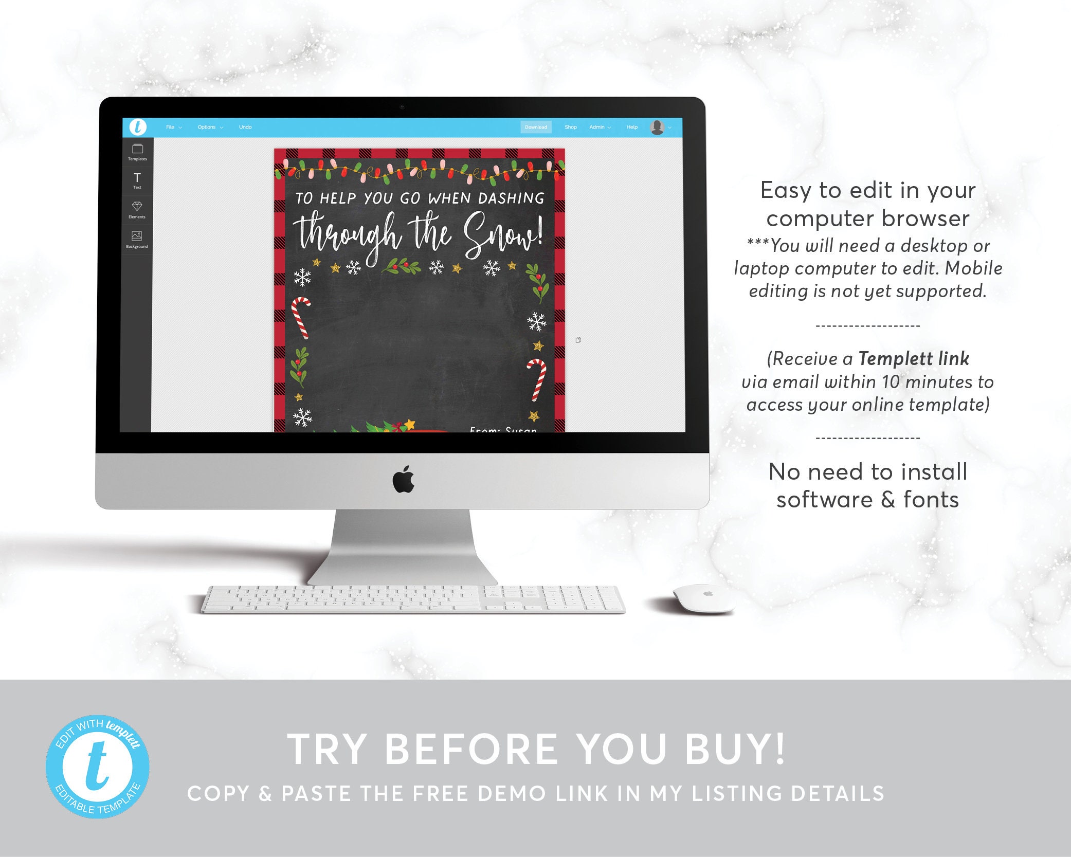 Christmas Gas Gift Card Holder Printable Editable Template - Etsy