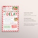 Late Christmas Gift Letter From Santa Editable Template, Delayed ...