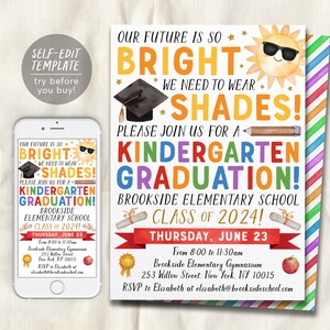 Kindergarten Graduation Ceremony BUNDLE Editable Template, Class ...