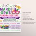 Mardi Gras Fundraiser Invitation Flyer Editable Template, Masquerade ...