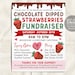 Valentine Chocolate Covered Strawberries Fundraiser Flyer Editable ...