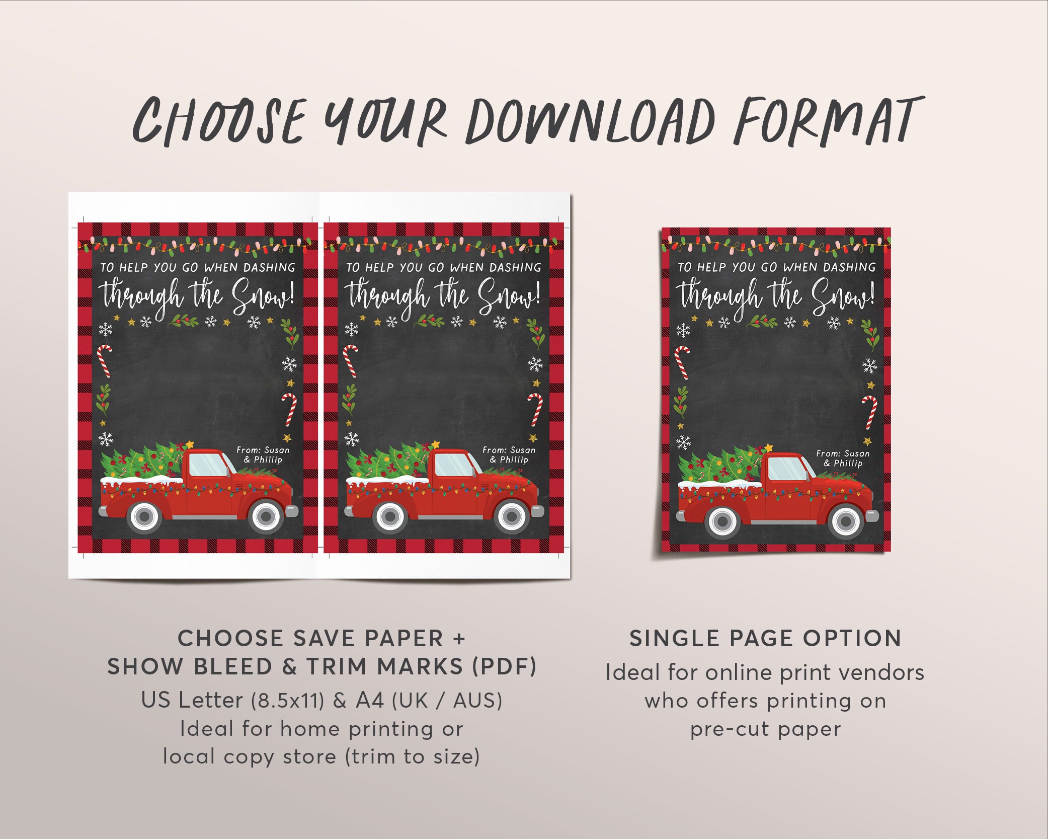 Christmas Gas Gift Card Holder Printable Editable Template, Xmas Gift ...