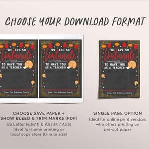 Teacher Appreciation Gift Card Holder Fortune Cookie Editable Template ...