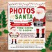 Photos With Santa Flyer Editable Template, Picture With Santa, Holiday ...