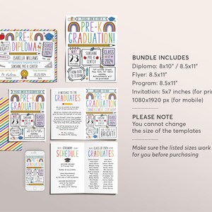 Pre-k Graduation Ceremony BUNDLE Editable Template, Preschool ...