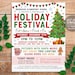Holiday Festival Christmas Flyer Editable Template, Christmas ...