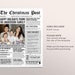 Christmas Family Newspaper Editable Template, Year in Review Newsletter ...