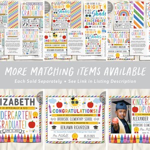 Kindergarten Graduation Invitation Editable Template, Preschool Class ...