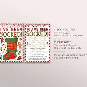 We've Been Socked Christmas Office Party Game Editable Template, I've ...