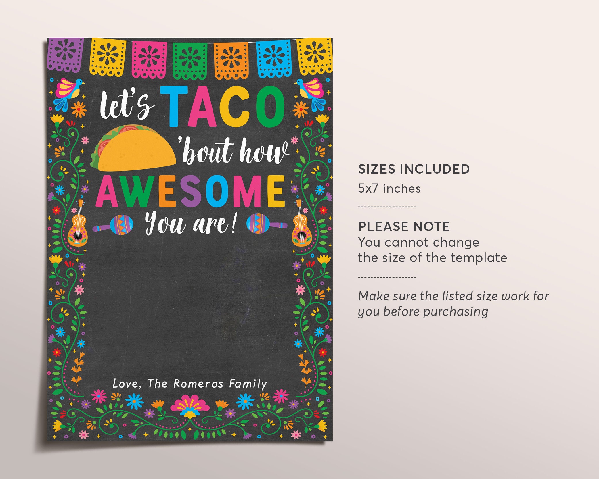 Fiesta Cinco De Mayo Gift Card Holder Editable Template, Mexican Themed ...