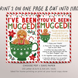 We've Been Mugged Christmas Coworker Office Party Game Editable ...