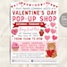 Valentine's Day Pop up Shop Flyer Editable Template, Valentine Party ...
