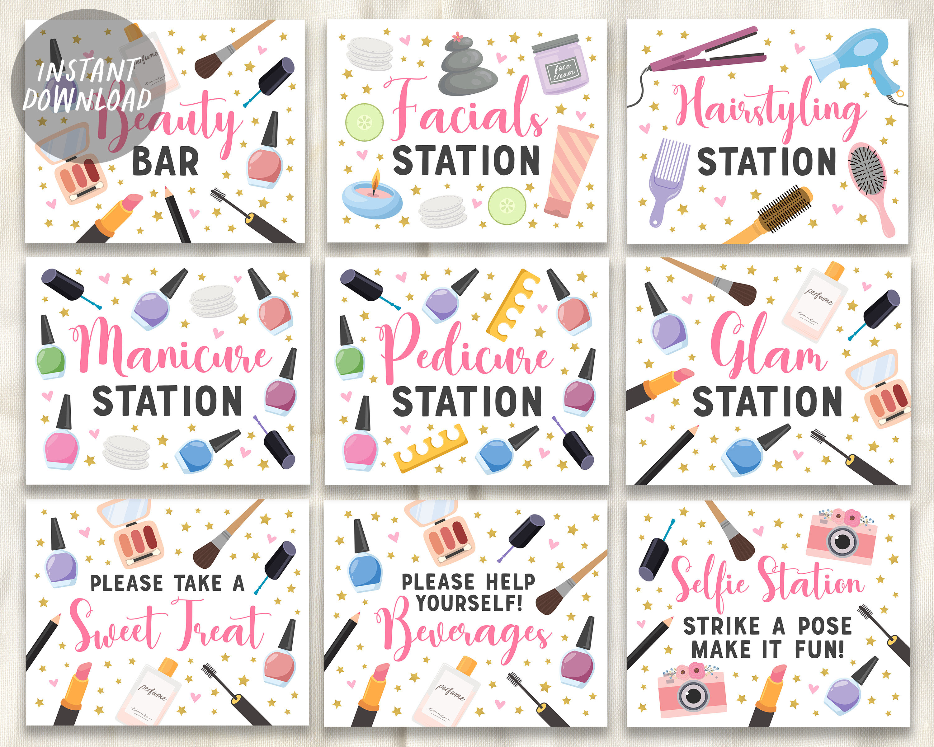 Spa Party Printable Signs Print Me A Party Checkout This Cute Little