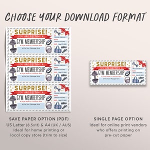 Gym Membership Ticket Editable Template, Surprise Personal Trainer ...