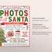 Photos With Santa Flyer Editable Template, Picture With Santa, Holiday ...