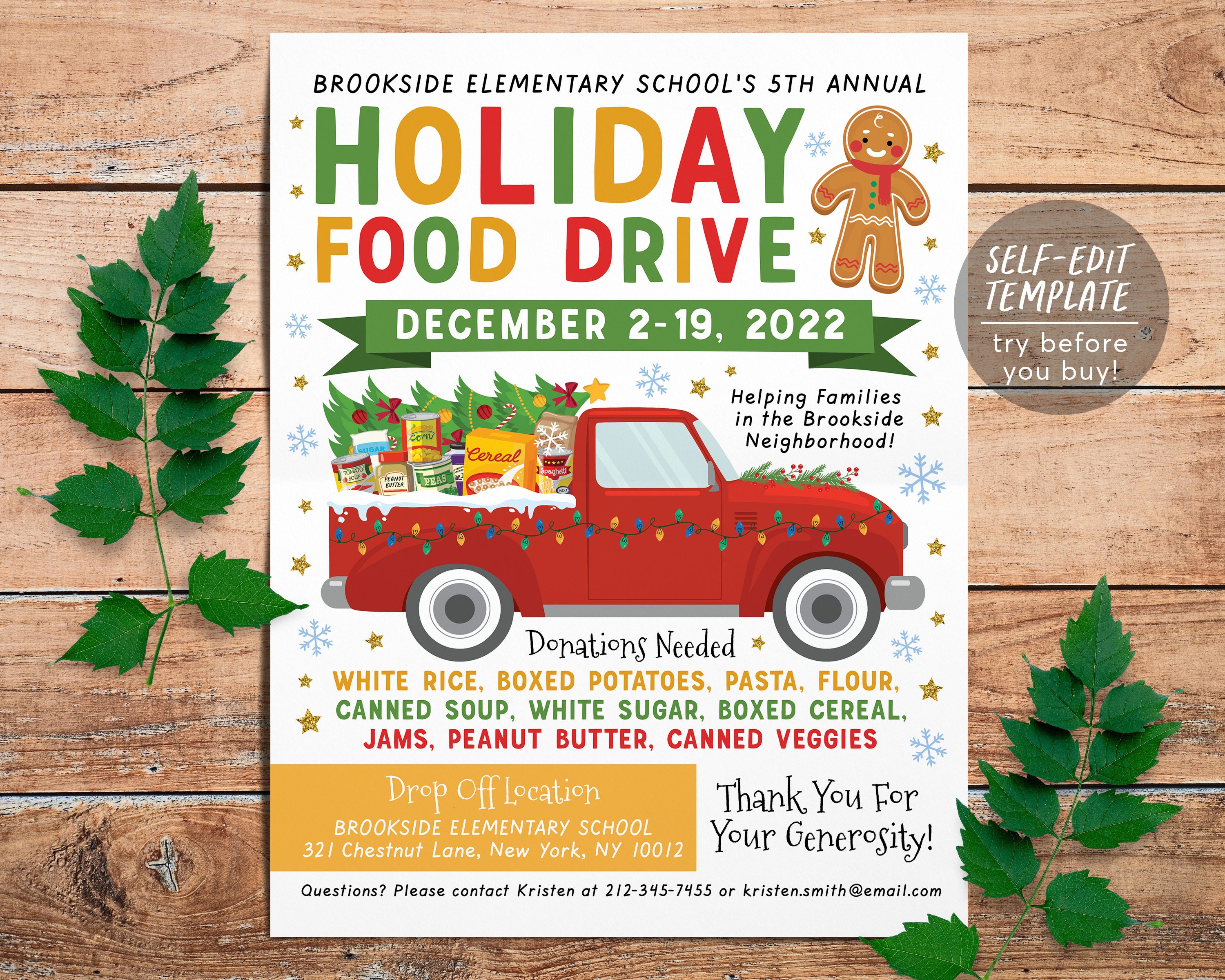 Handmade Food Drive Poster