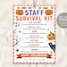 Halloween Staff Survival Kit Tag Editable Template, Fall Treat Card ...