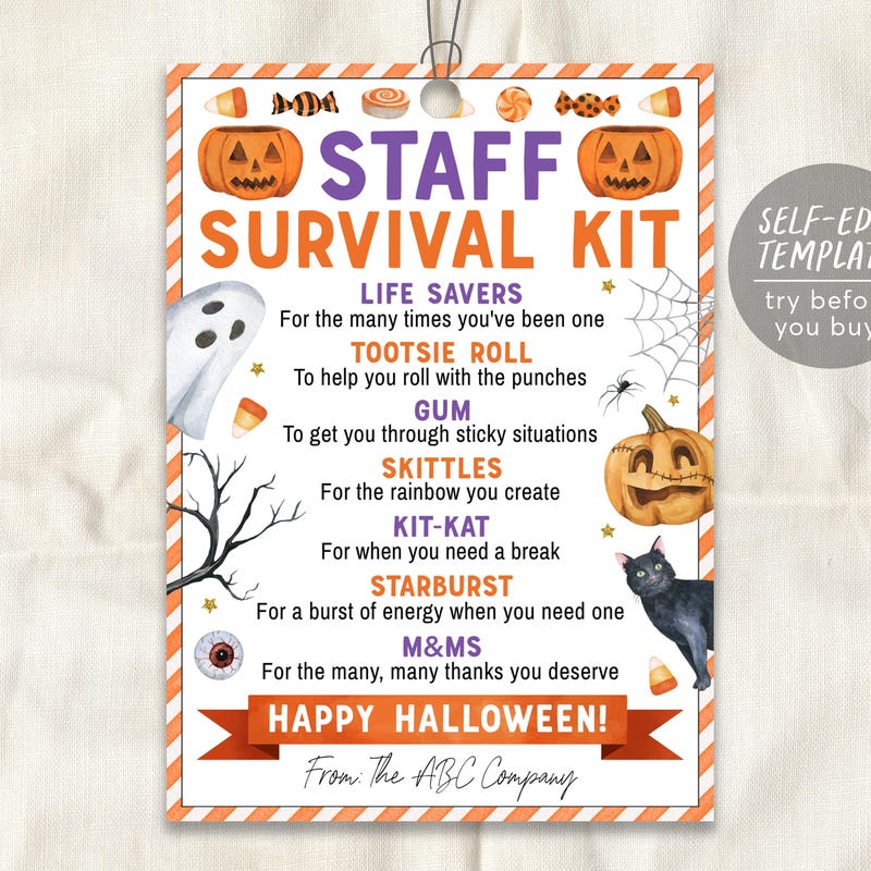 Staff Survival Kit - Etsy