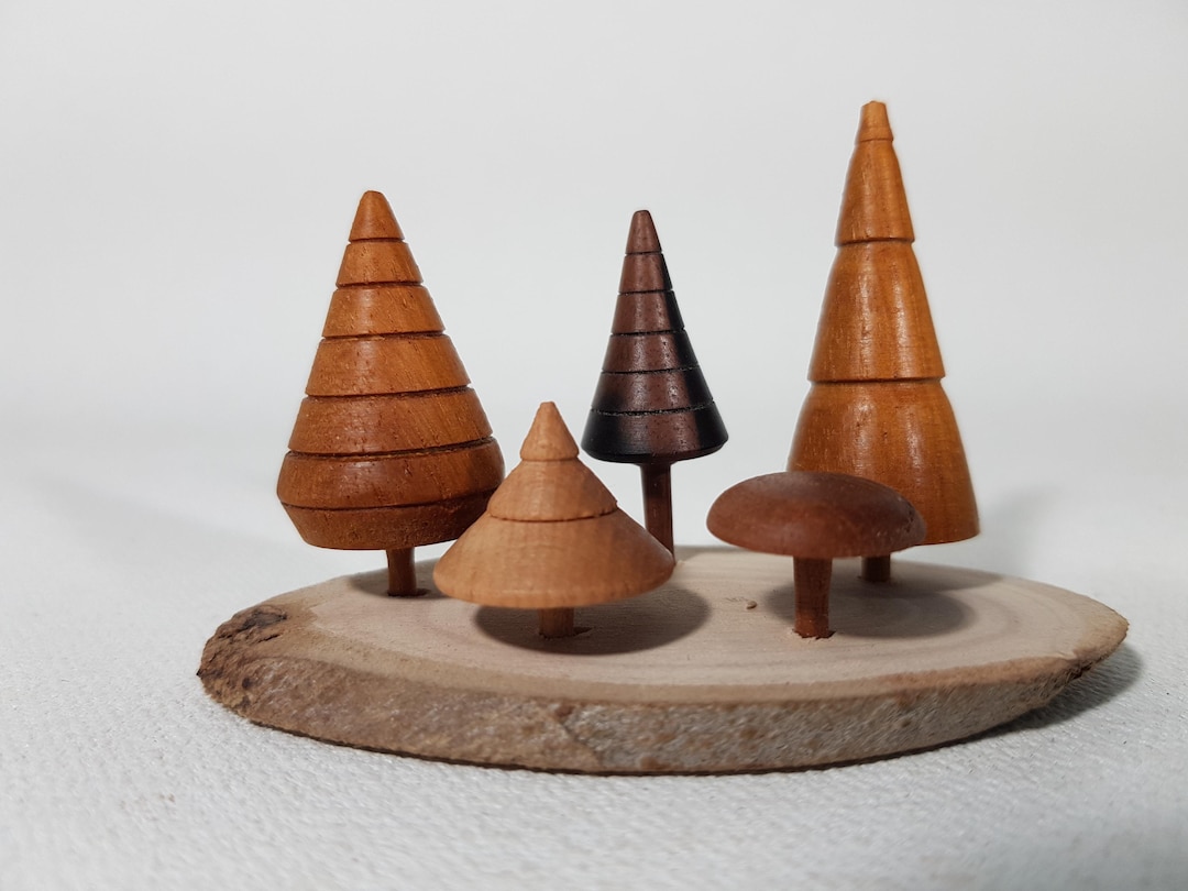 Mini Forest Mini Wooden Trees Wooden Forest Set Trees From Wood ...