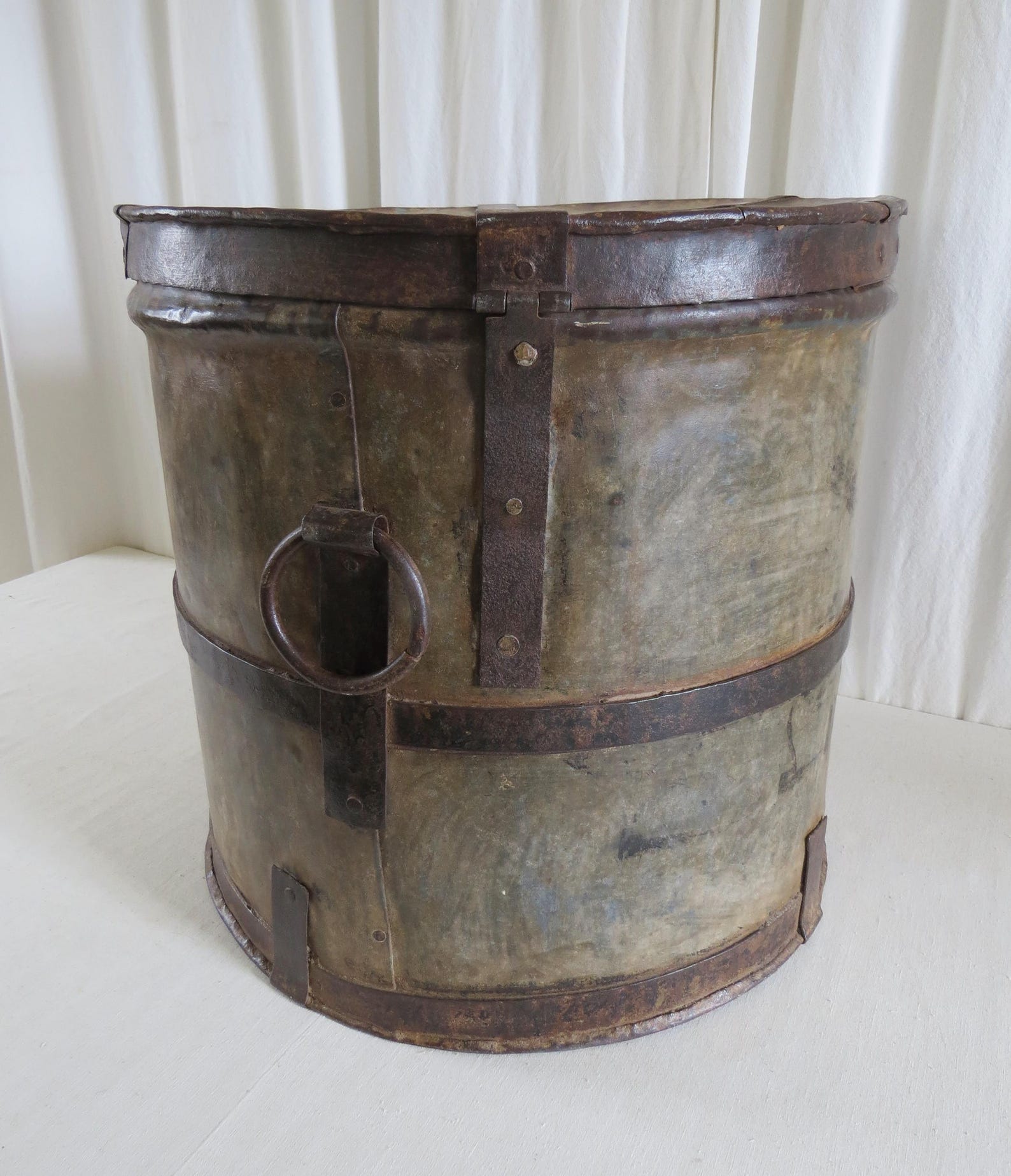 METAL STORAGE BIN. Indian Antique Grain Bin, Late 19th Century. - Etsy