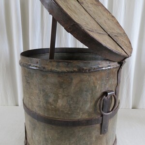 METAL STORAGE BIN. Indian Antique Grain Bin, Late 19th Century. - Etsy