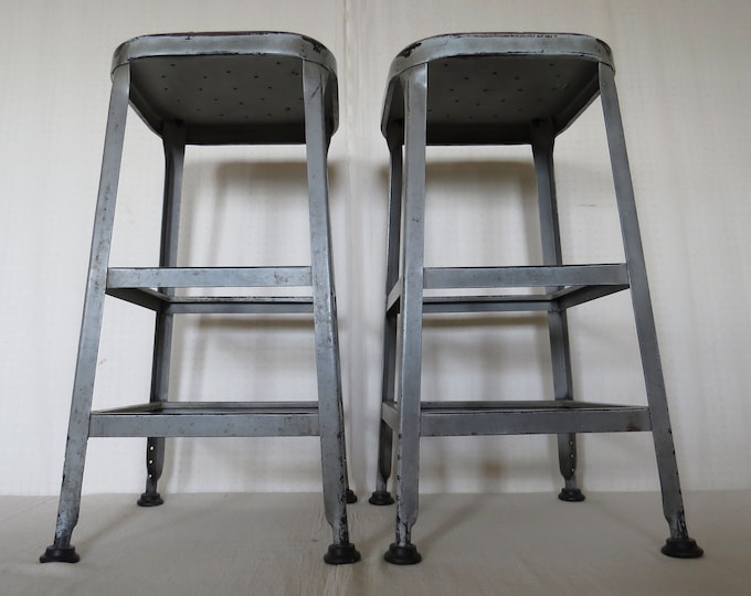 Vintage Industrial Lyons Shop Stool - Etsy