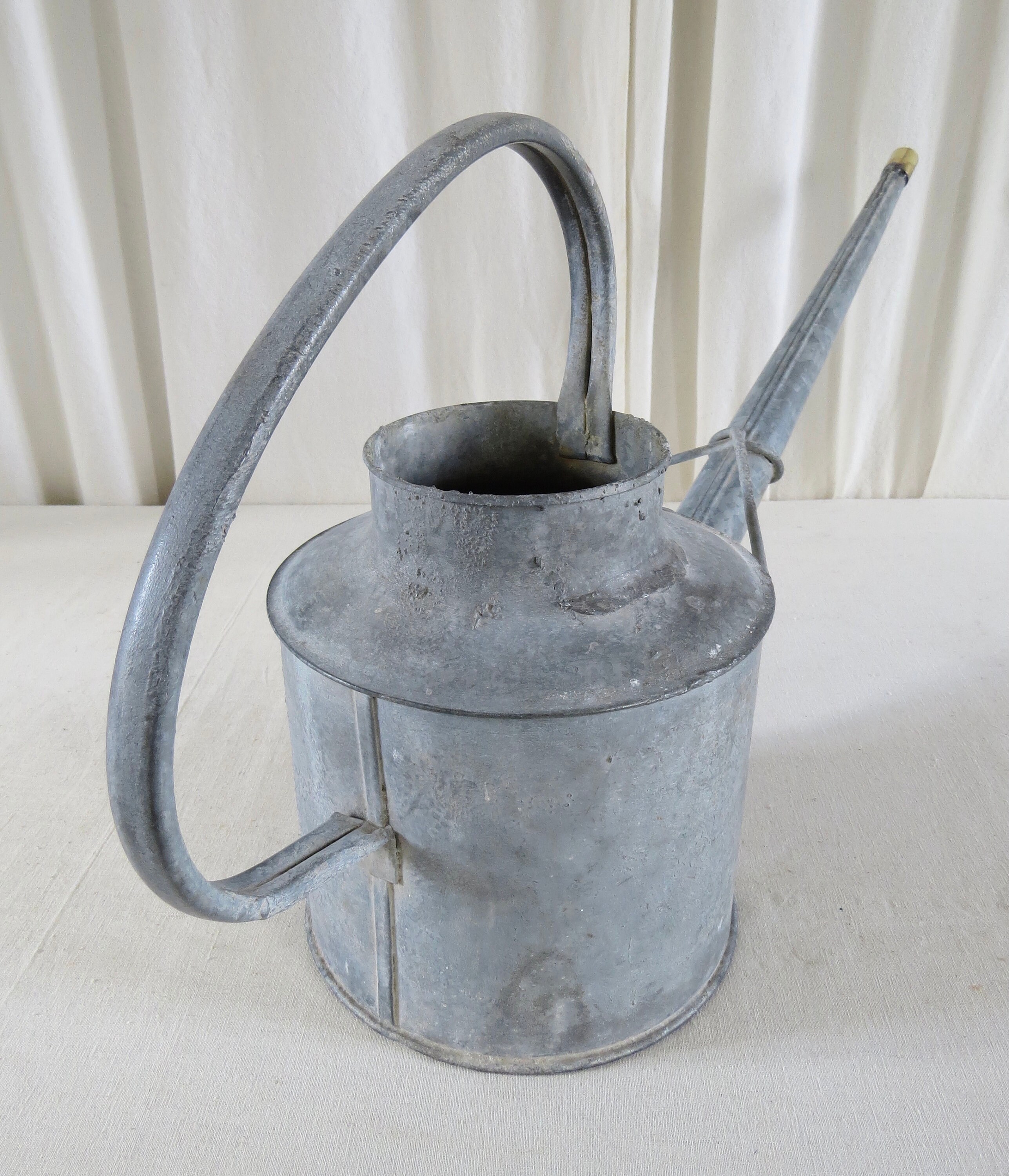 Galvanised English Antique Watering Can, Late 19th / Early 20th Century ...