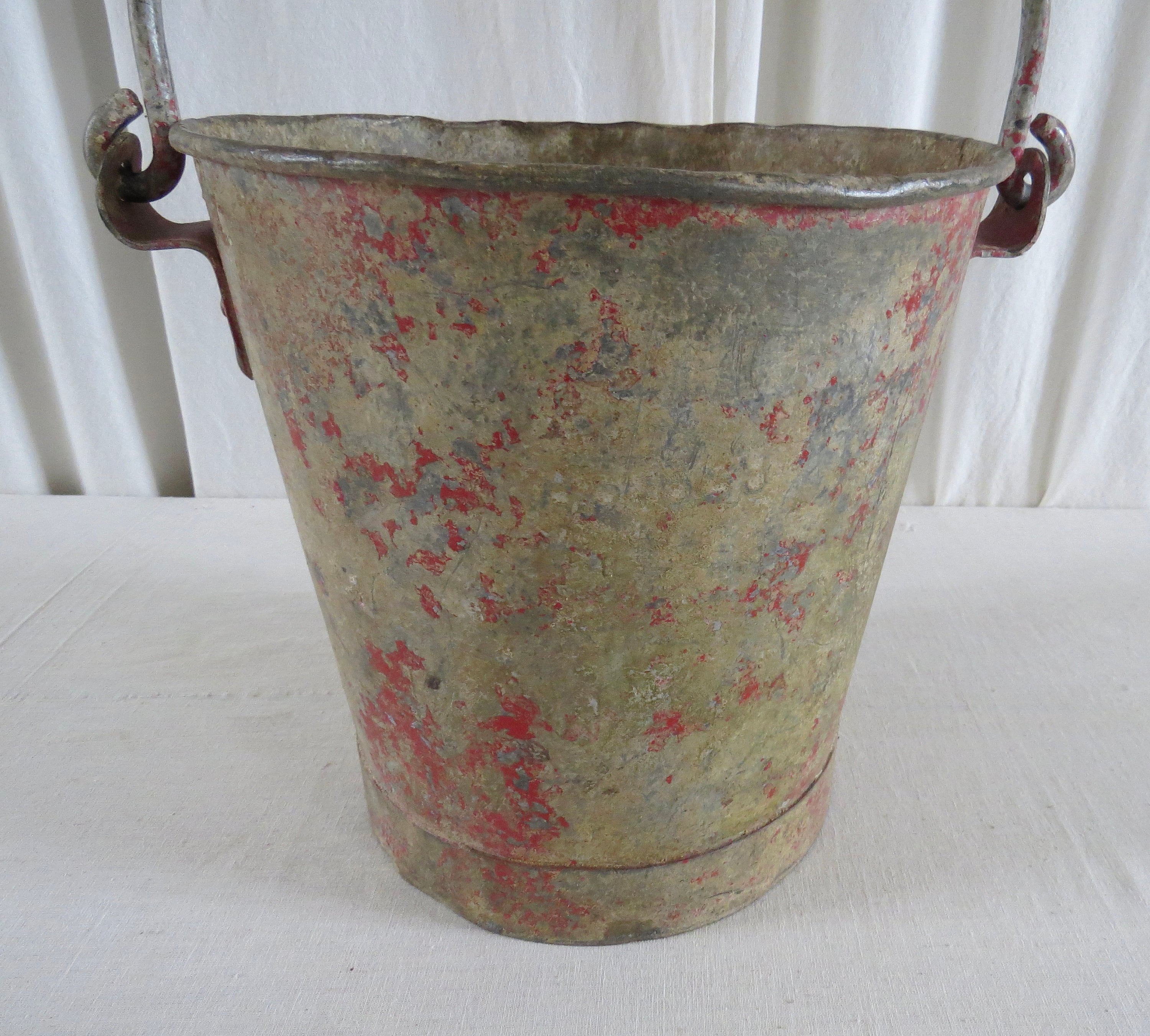 GALVANISED ENGLISH FIRE Bucket Early 20th Century. - Etsy