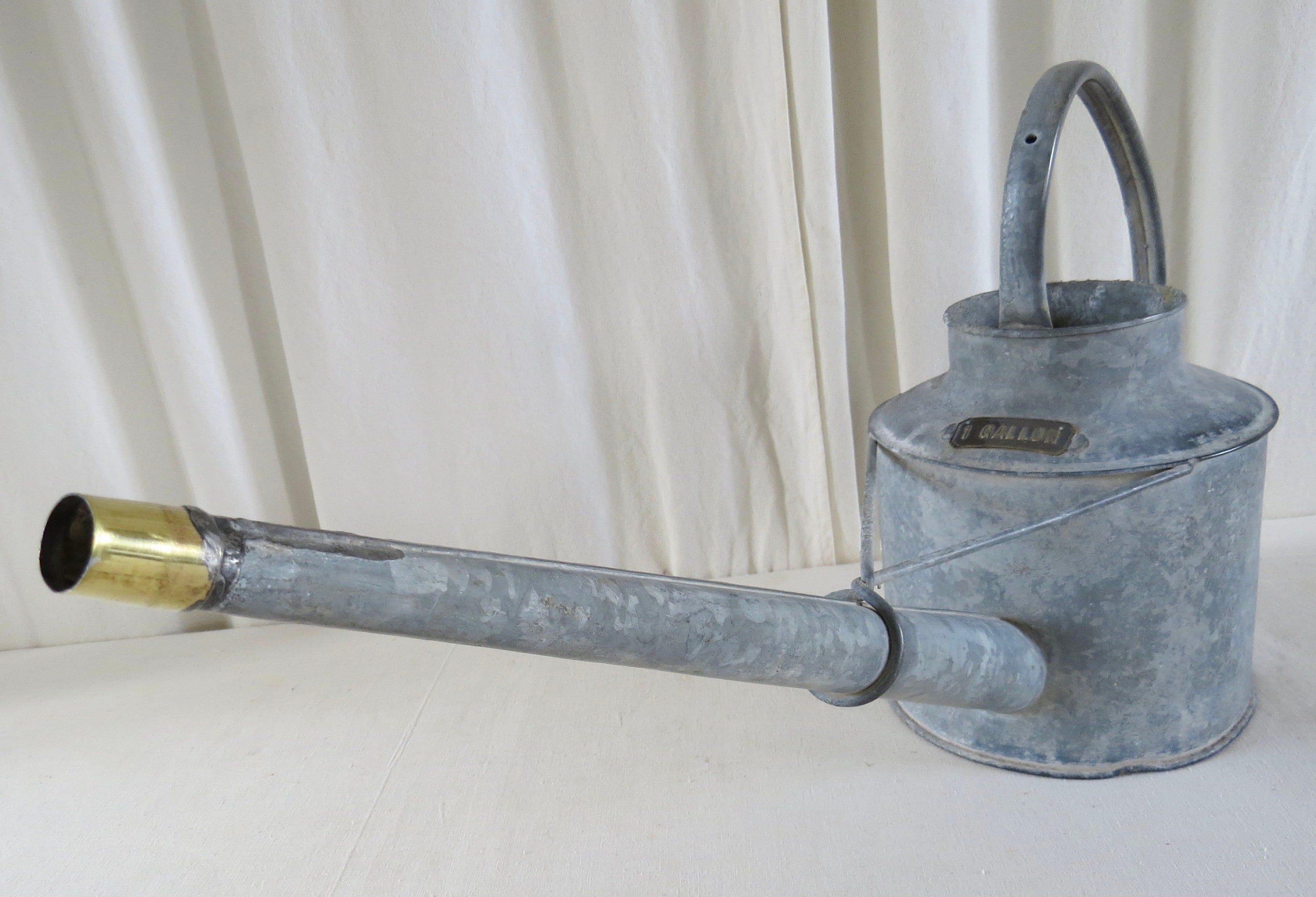 Galvanised English Antique Watering Can, Late 19th / Early 20th Century ...