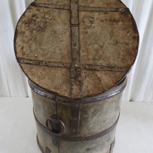 METAL STORAGE BIN. Indian Antique Grain Bin, Late 19th Century. - Etsy