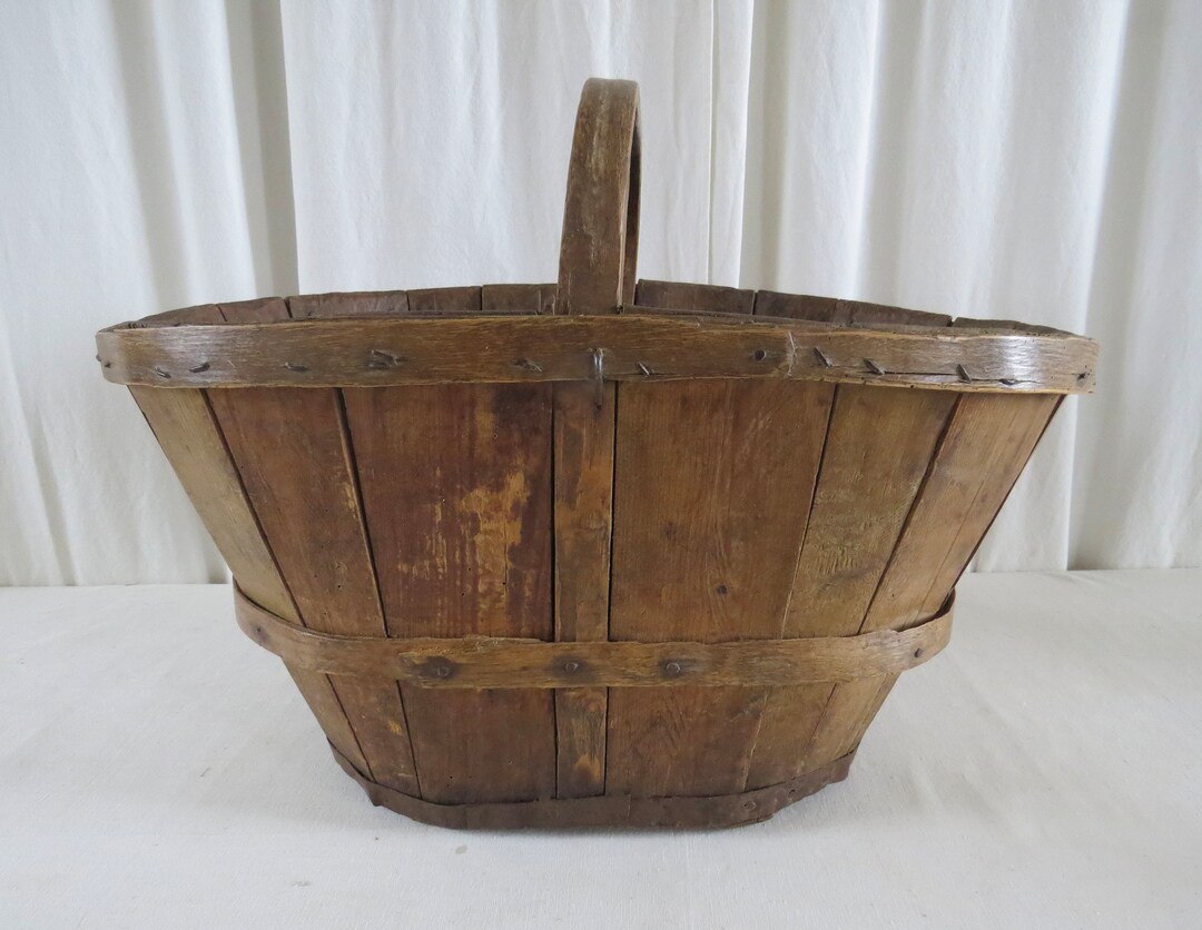DEVON STAVE BASKET / Splint Basket 19th Century. - Etsy
