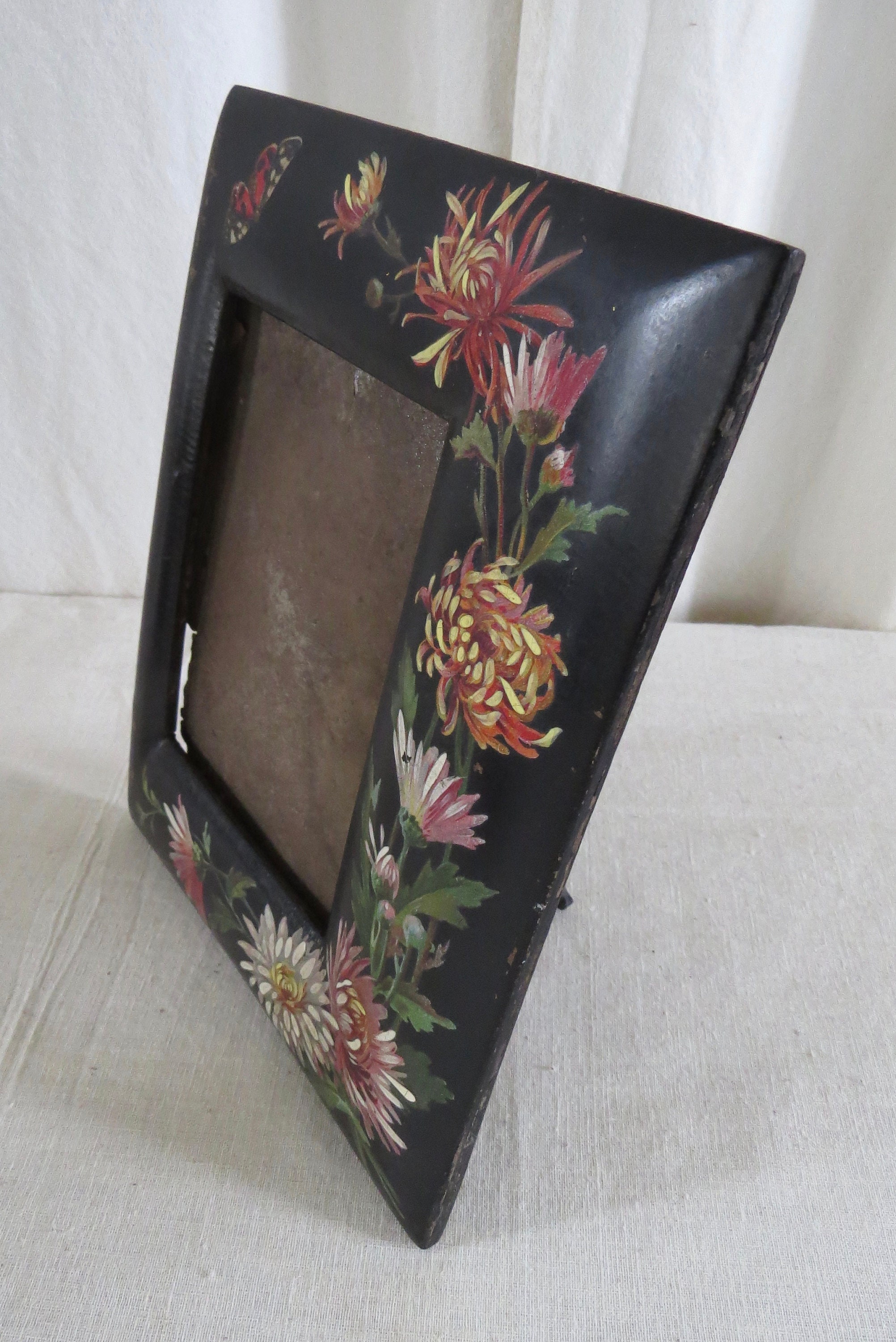 Rare Hand Painted Paper Mache Photo Frame C.1910/ Edwardian - Etsy