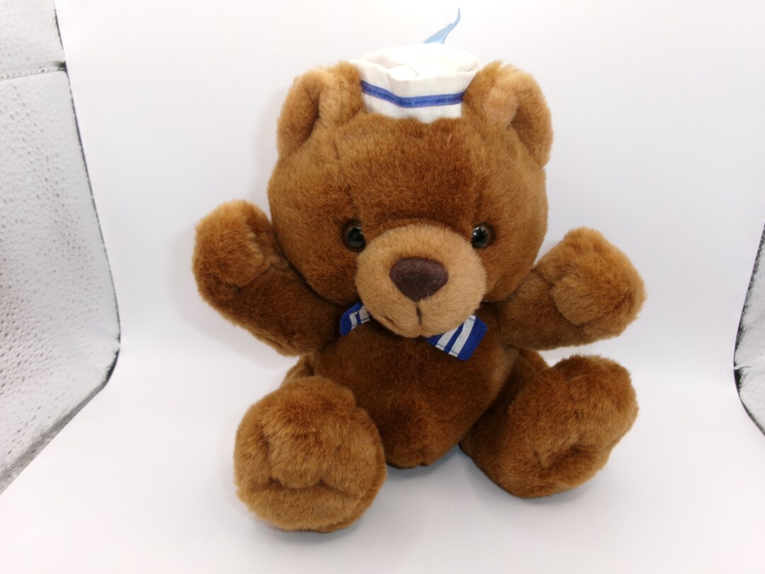 Russ Berrie Cappy Brown Bear Plush Stuffed Animal in Sailor - Etsy